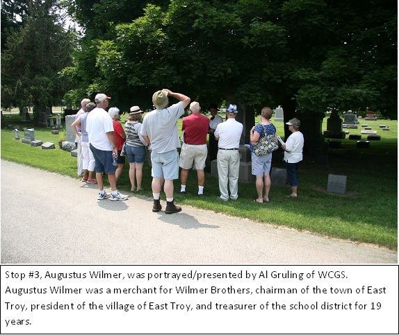 Walworth County Genealogical Society - Cemetery Walk 2014