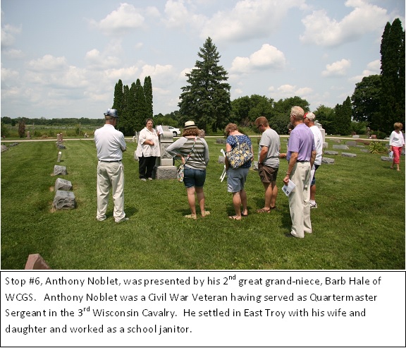 Walworth County Genealogical Society - Cemetery Walk 2014